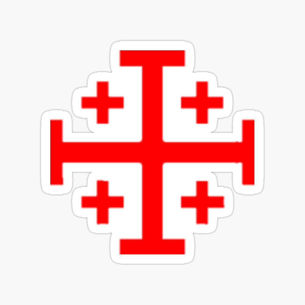 Kira Sticker Red Jerusalem Cross - Perfect Birthday Gift For Everyone ...