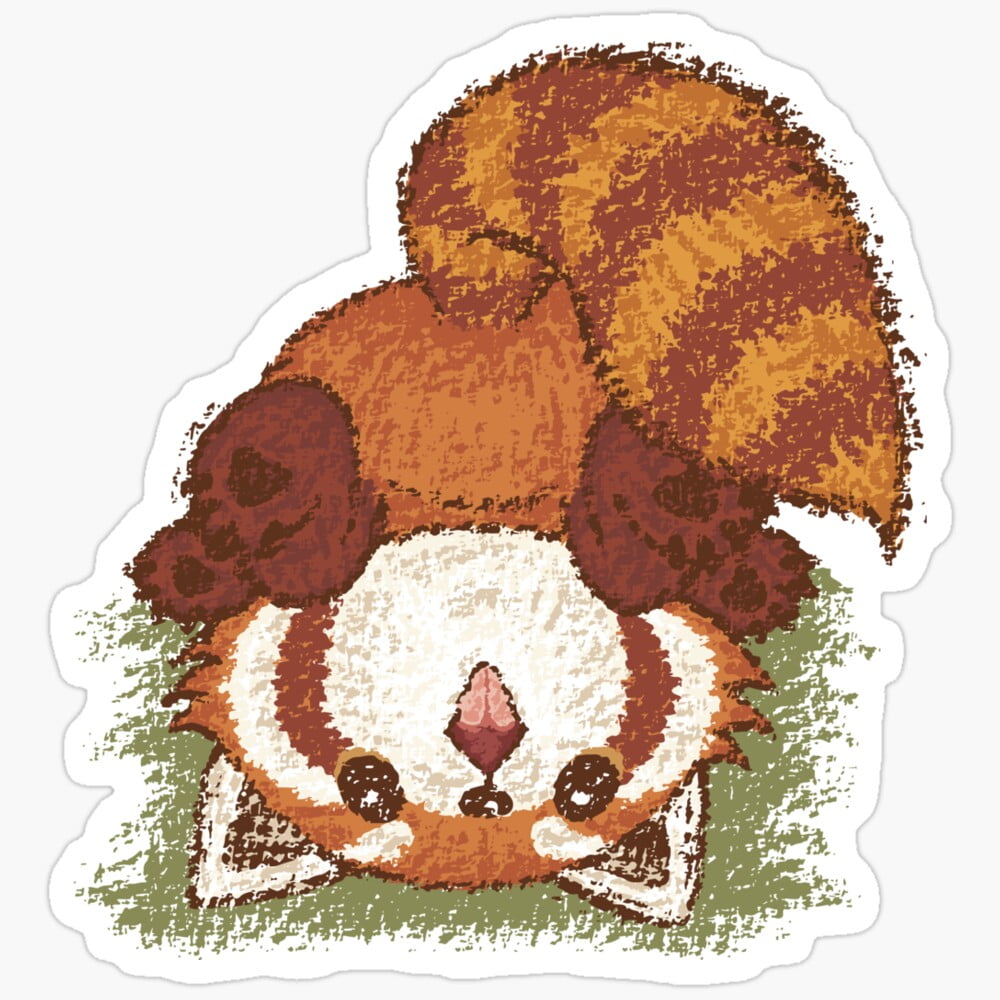 Kira Sticker - Red Panda Turn Over Gift For You - Phone Stickers ...
