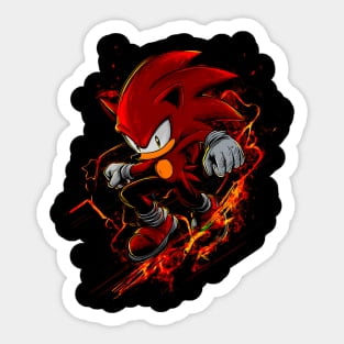 Kira Sticker With Red Sonic - Knuckle Sticker & Gaming, Hedgehog ...