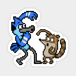 Kira Sticker With Regular Show - Pixel Mordecai & Rigby Decorative ...