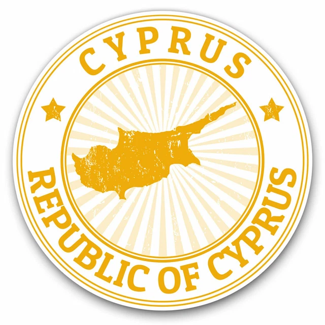 Kira Sticker With Republic Of Cyprus Travel Tourist Map Cool Gift ...