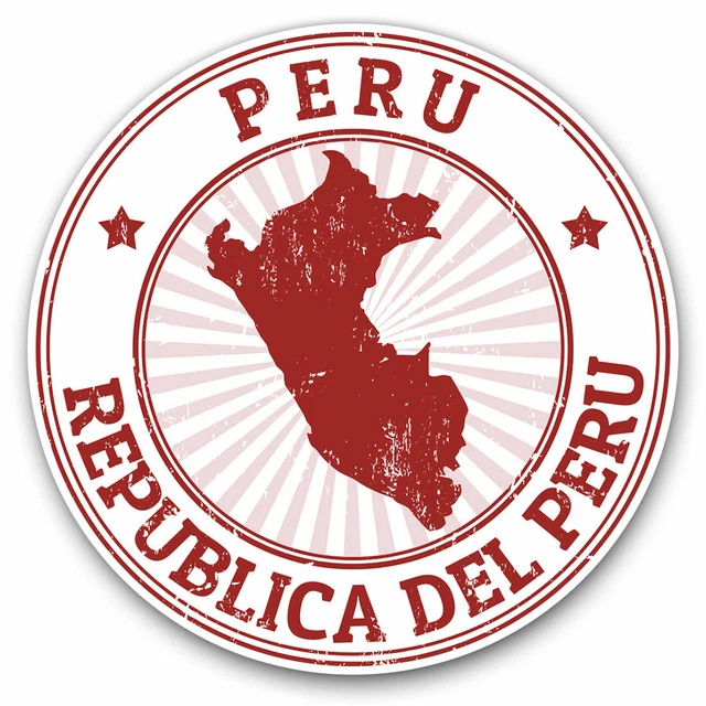 Kira Sticker With Republic Del Peru Map Macchu Pichu Cool Gift ...