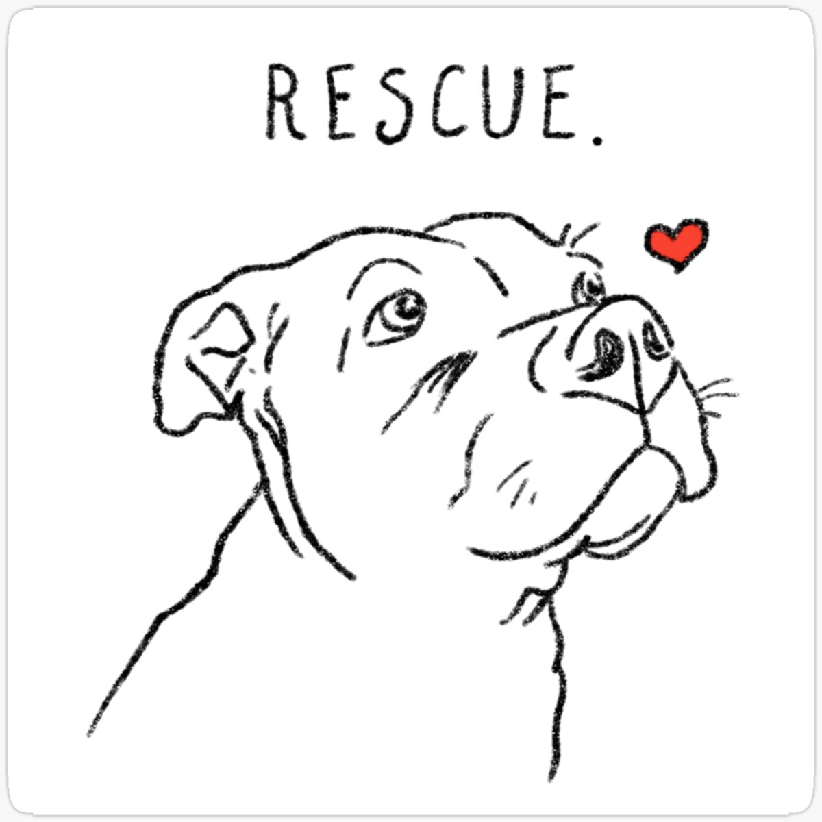 Kira Sticker - Rescue Pitbull, Pit Bull Lovers, Pittie, Pibble, Cute ...
