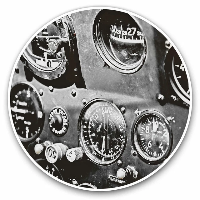 Kira Sticker With Retro Plane Instruments Pilot Aircraft Cool Gift ...