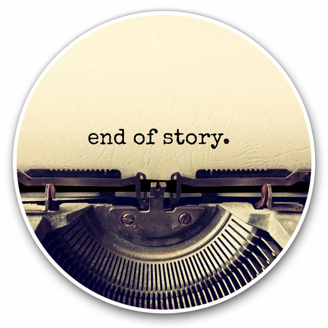 Kira Sticker With Retro Typewriter End Of Story Cool Gift Decorative ...