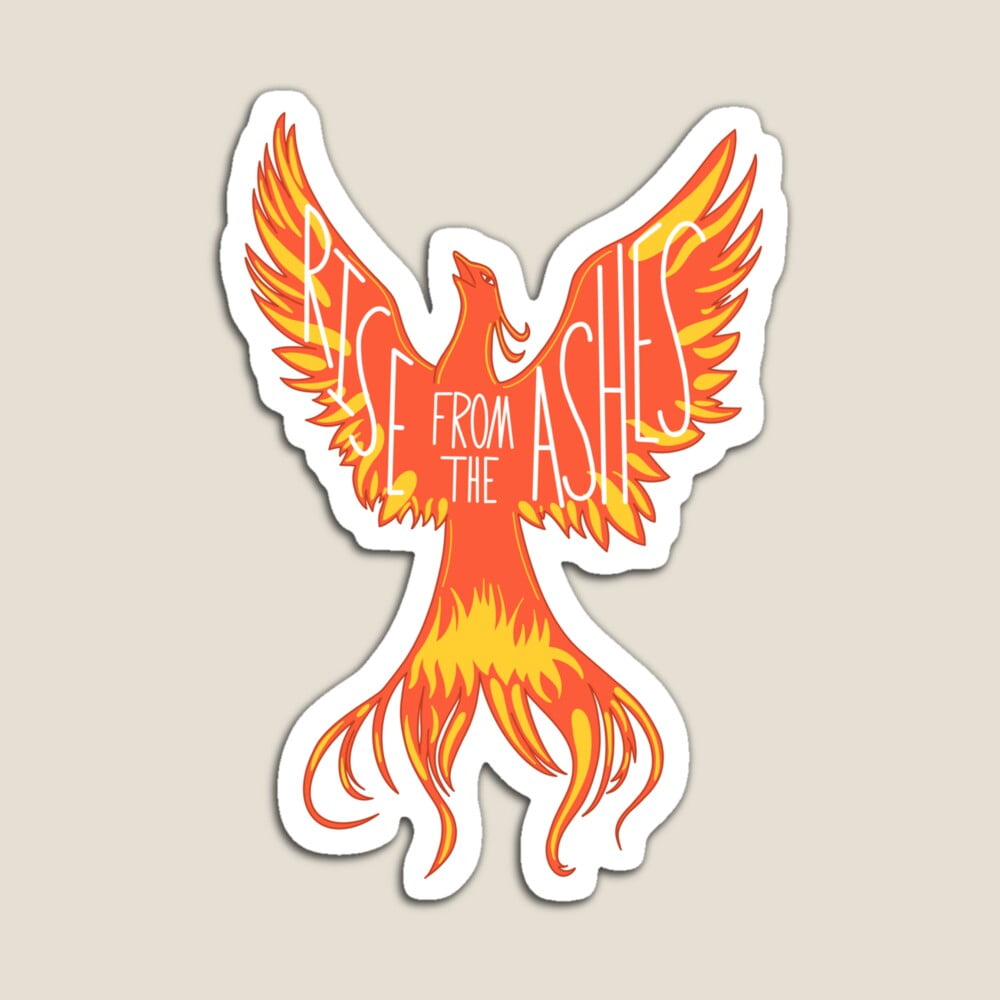 Kira Sticker With Rise From The Ashes Phoenix Doodle Sticker Decorative ...