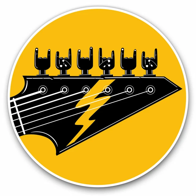 Kira Sticker With Rock Band Electric Guitar Music Cool Gift Decorative ...