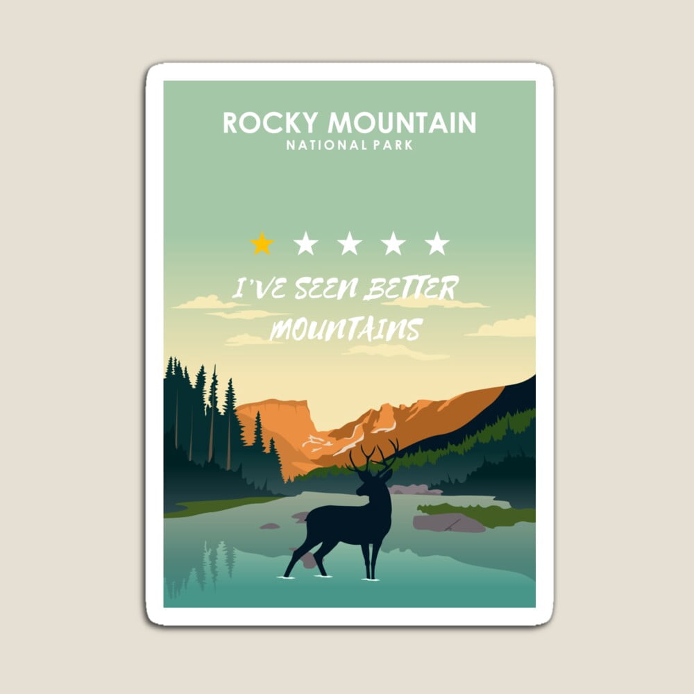 Kira Sticker With Rocky Mountain National Park One Star Review Subpar ...