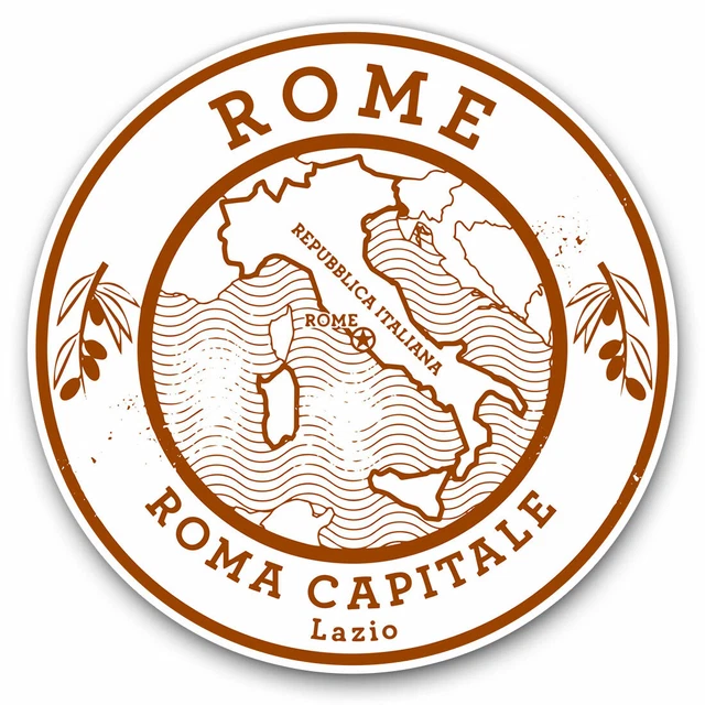 Kira Sticker With Roma Capitale Rome Italy Travel Map Cool Gift ...