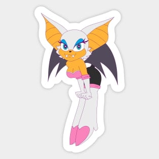 Kira Sticker With Rouge Sticker & Bat, Furry, Gaming, Rouge The Bat ...