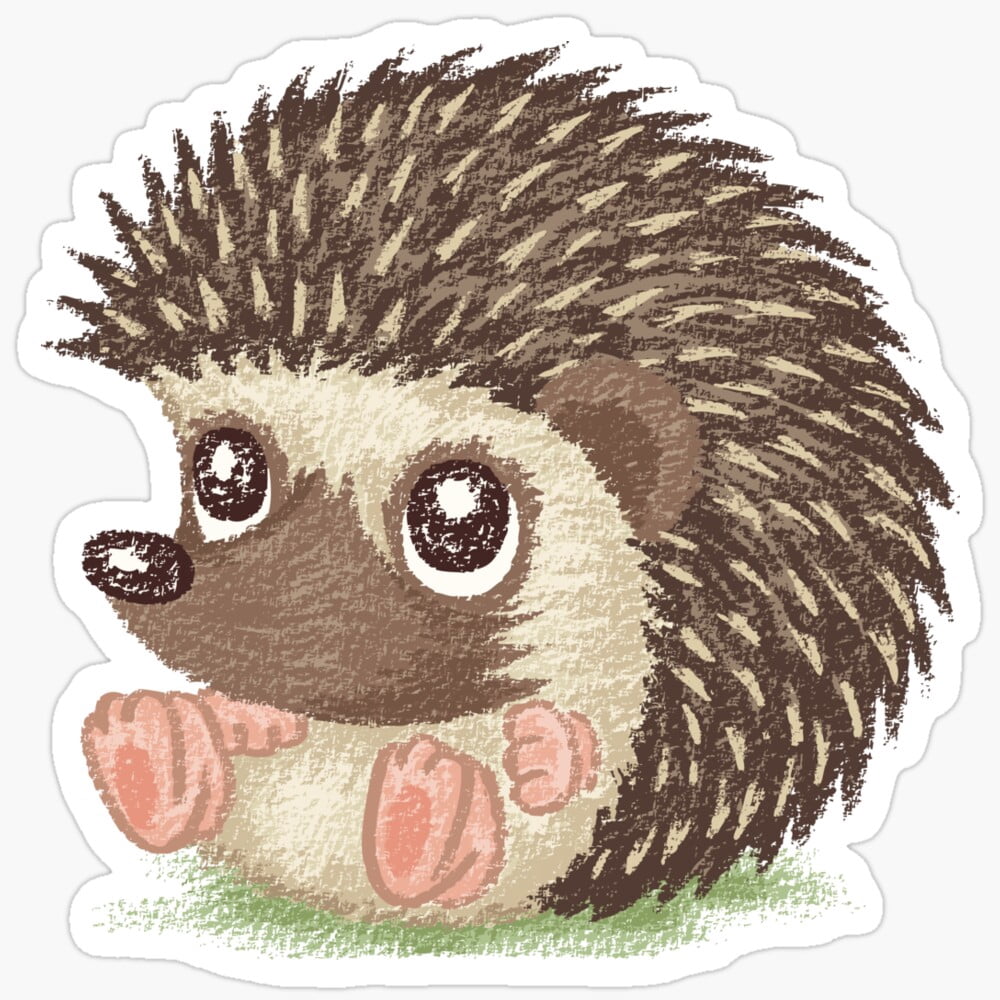 Kira Sticker - Round Hedgehog Gift For You - Phone Stickers, Waterproof ...