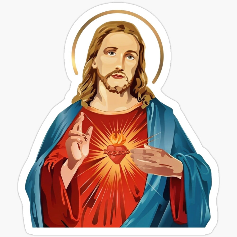 Kira Sticker - Sacred Heart Of Jesus - Phone Stickers, Waterproof ...