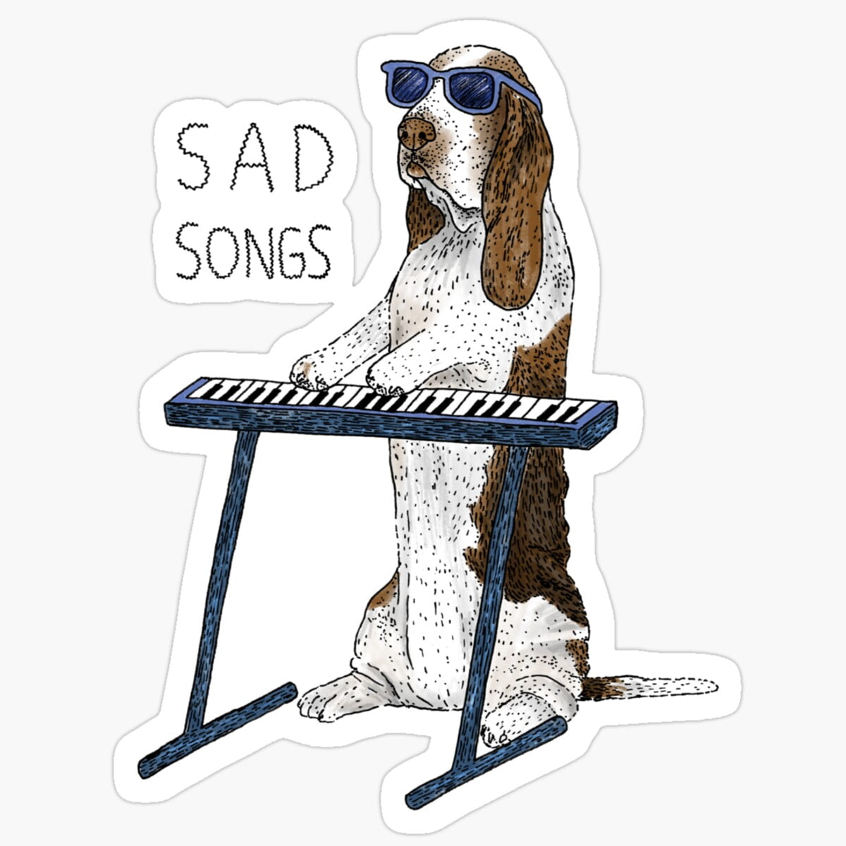 Kira Sticker - Sad Songs Sticker, Funny Waterproof Decal For Pet Lovers ...