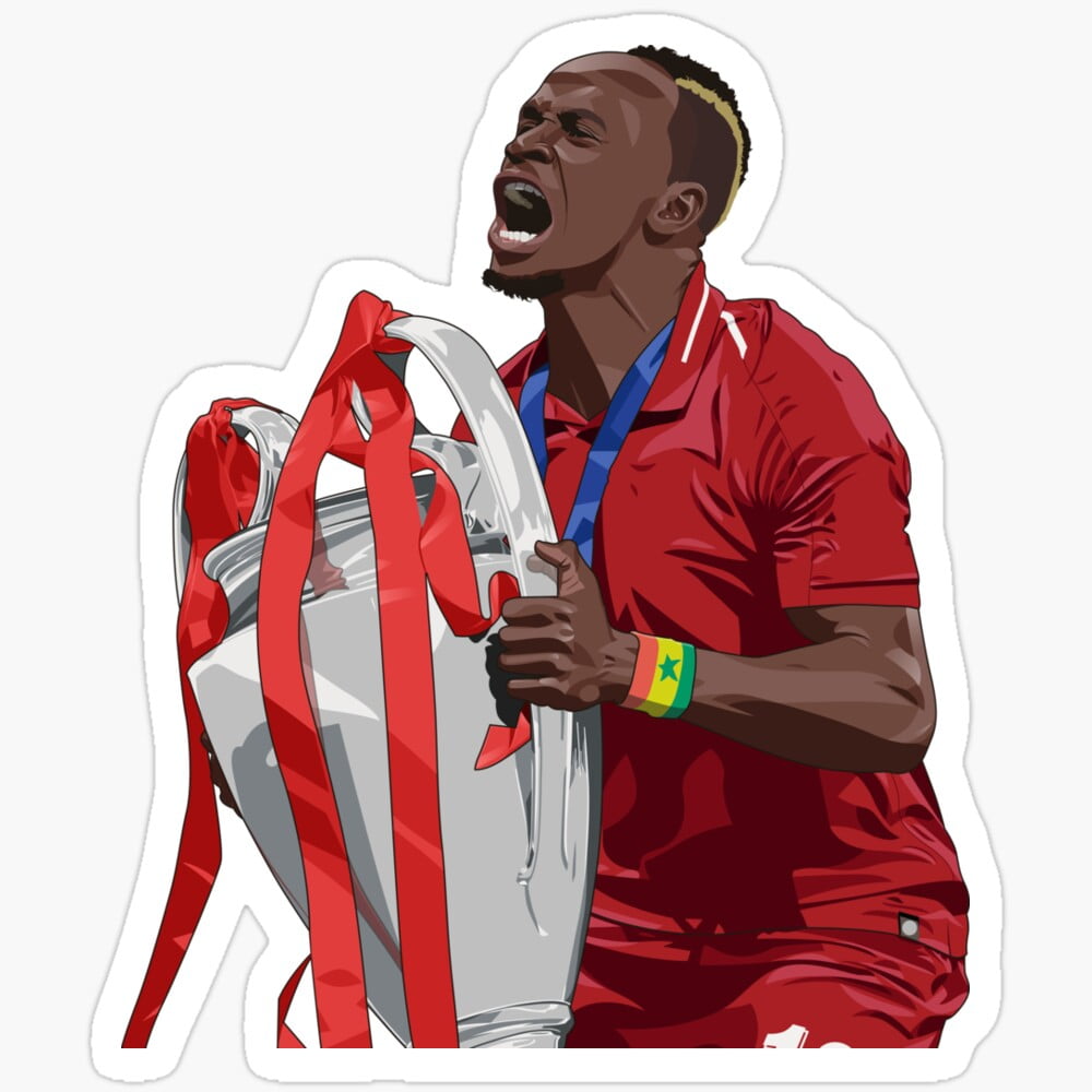 Kira Sticker - Sadio Mane With Ucl Trophy Sticker - Single, Trio, Or ...