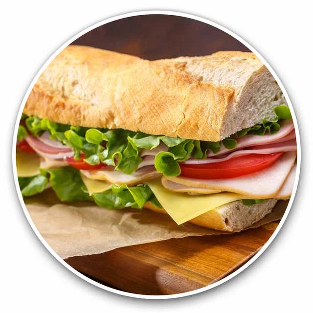 Kira Sticker With Sandwich Restaurant Cafe Shop Cool Gift Decorative ...