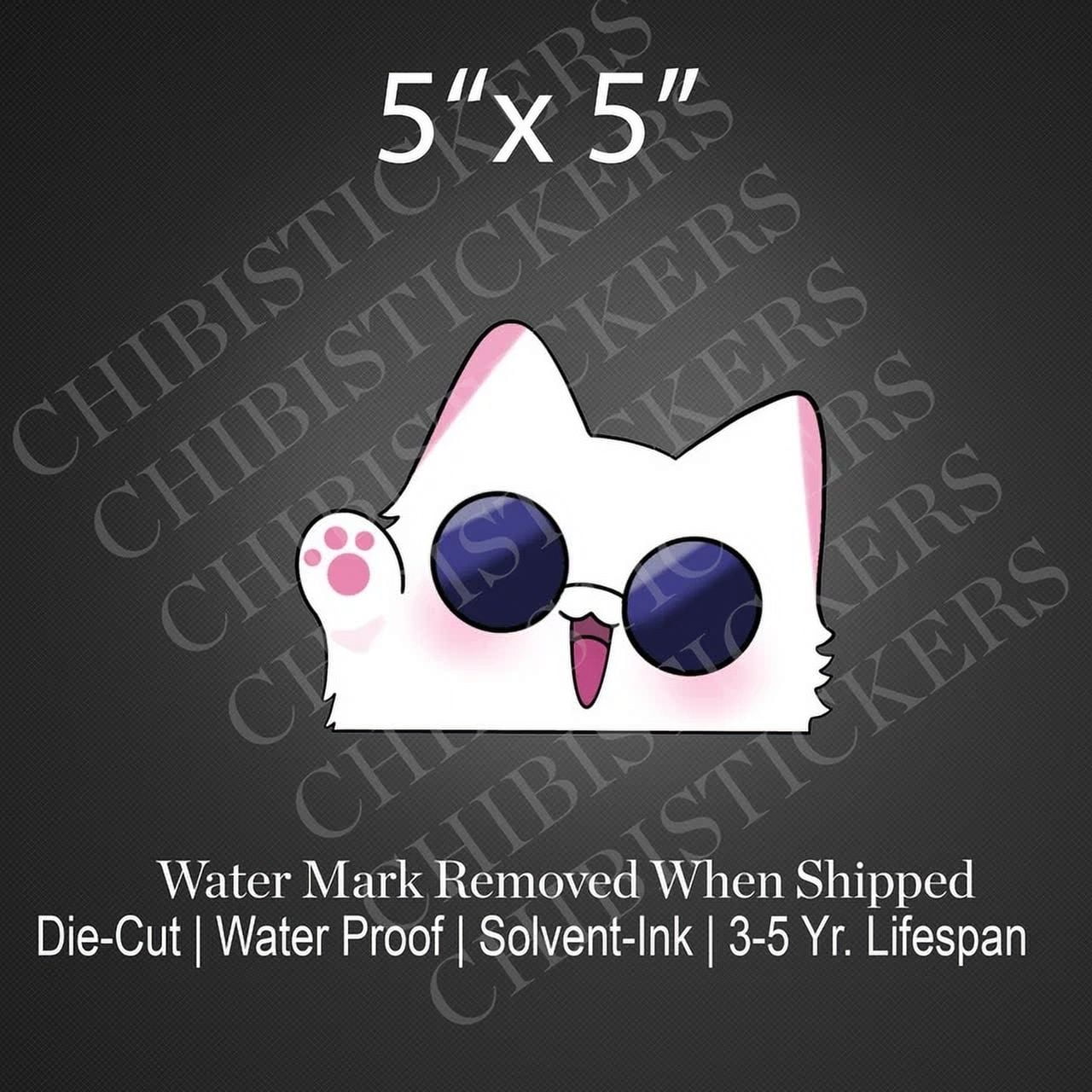 Kira Sticker With Satoru Gojo Cat Jujutsu Kaisen Happy Bumper Sticker ...