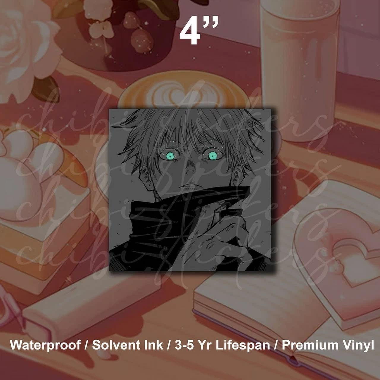 Kira Sticker With Satoru Gojo Jujutsu Kaisen Happy Bumper Sticker Anime ...