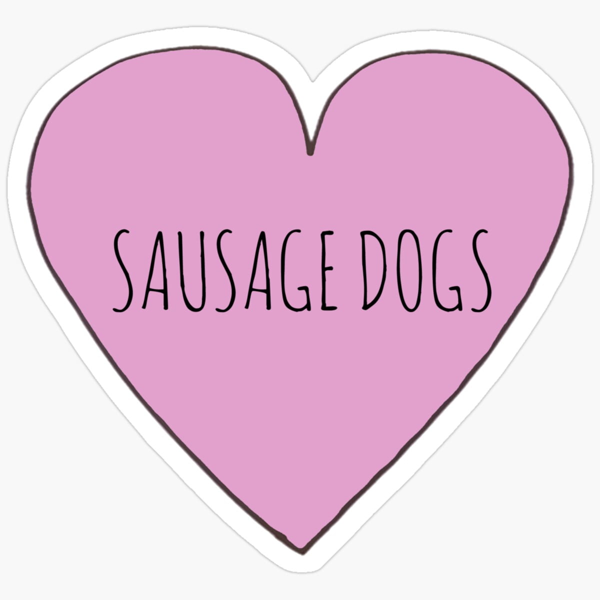 Kira Sticker - Sausage Dog Love Sticker, Funny Waterproof Decal For Pet ...