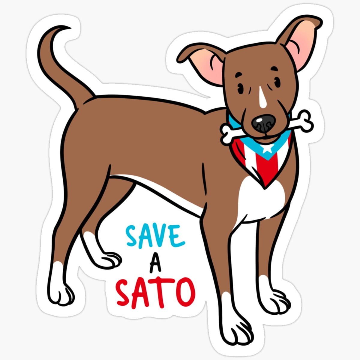 Kira Sticker - Save A Sato Sticker, Funny Waterproof Decal For Pet ...