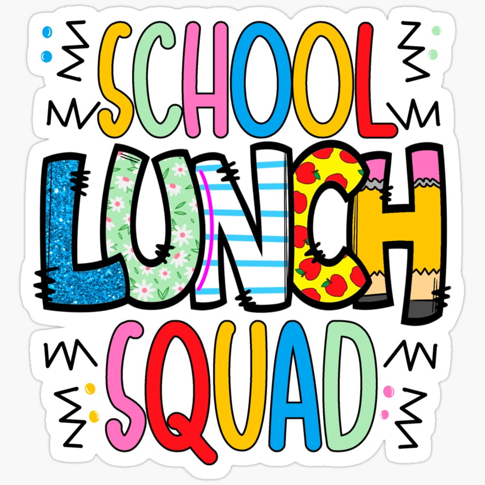 Kira Sticker - School Lunch Lady Squad Cafeteria Employee Worker Lunch ...