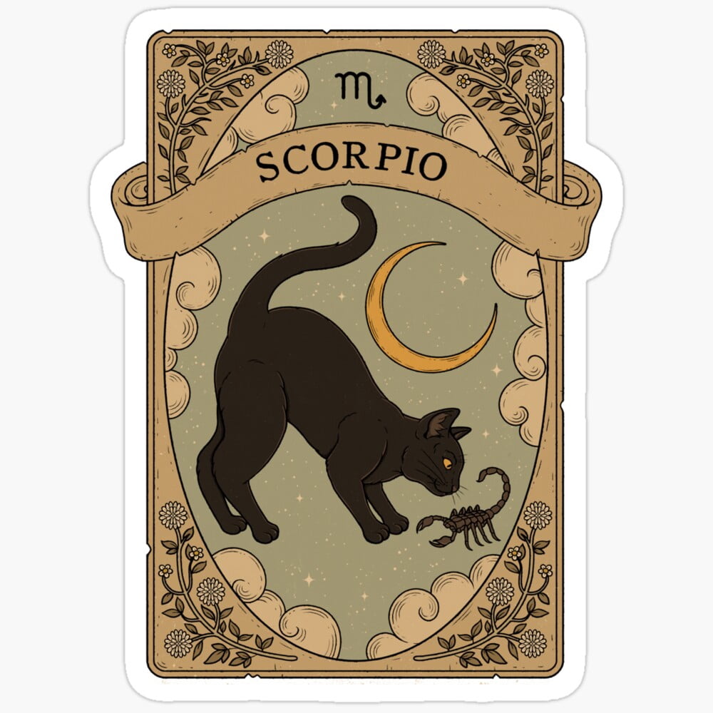 Kira Sticker - Scorpio - Cats Astrology Perfect Sticker Gift For ...