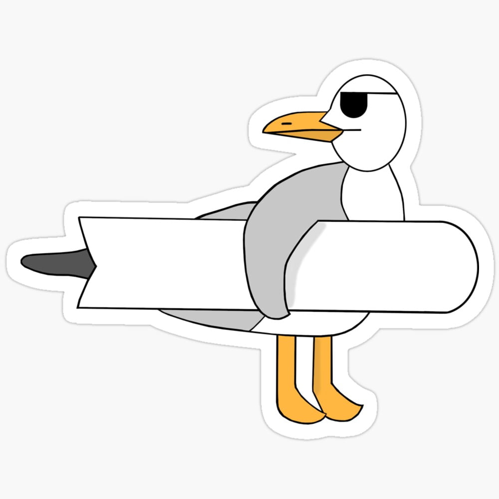 Kira Sticker - Seagull Surfing Gift For You - Phone Stickers, Waterproof Decals Water Bottles ...