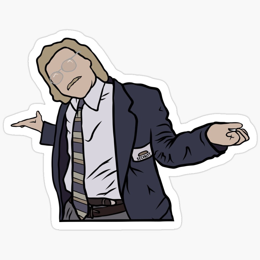 Kira Sticker - Security Guard Shrug Sticker - Single, Trio, Or Squad ...