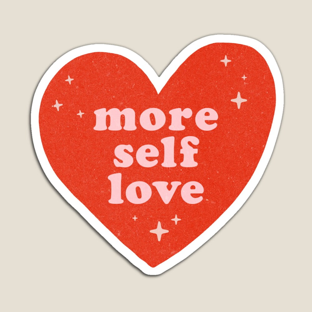 Kira Sticker With More Self Love {Pretty In Pink & Retro Red) Sticker ...