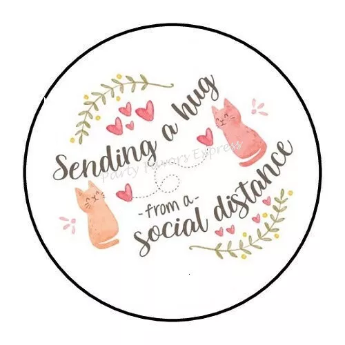 Kira Sticker With Sending You A Hug From A Social Distance Decorative ...