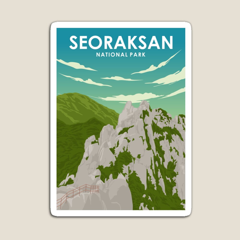 Kira Sticker With Seoraksan National Park South Korea Vintage Minimal ...