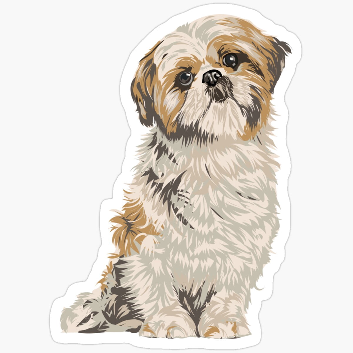 Kira Sticker - Shih-Tzu Sticker, Funny Waterproof Decal For Pet Lovers ...