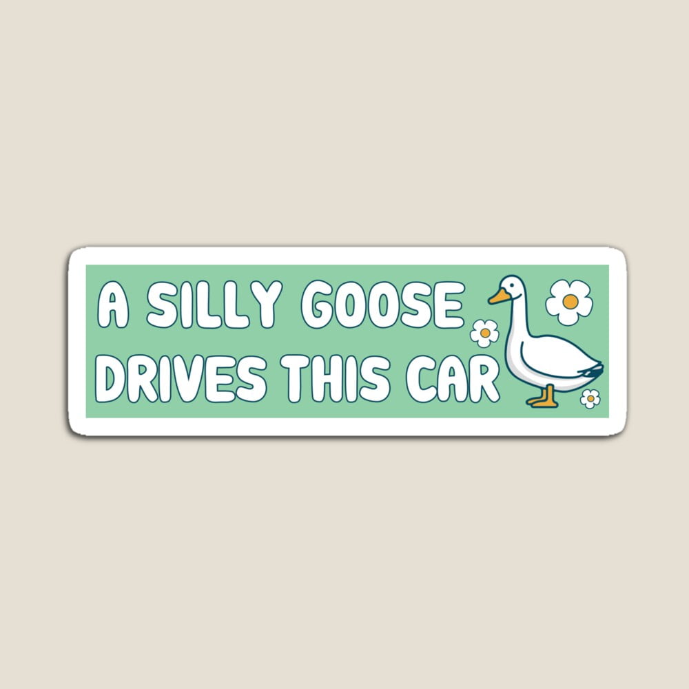 Kira Sticker With A Silly Goose Drives This Car Funny Meme Bumper ...