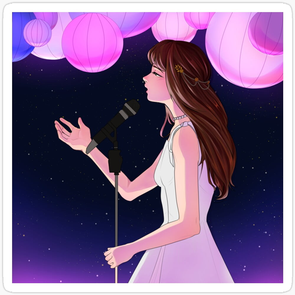 Kira Sticker - Singer Under The Moonlight Gift For You - Phone Stickers ...