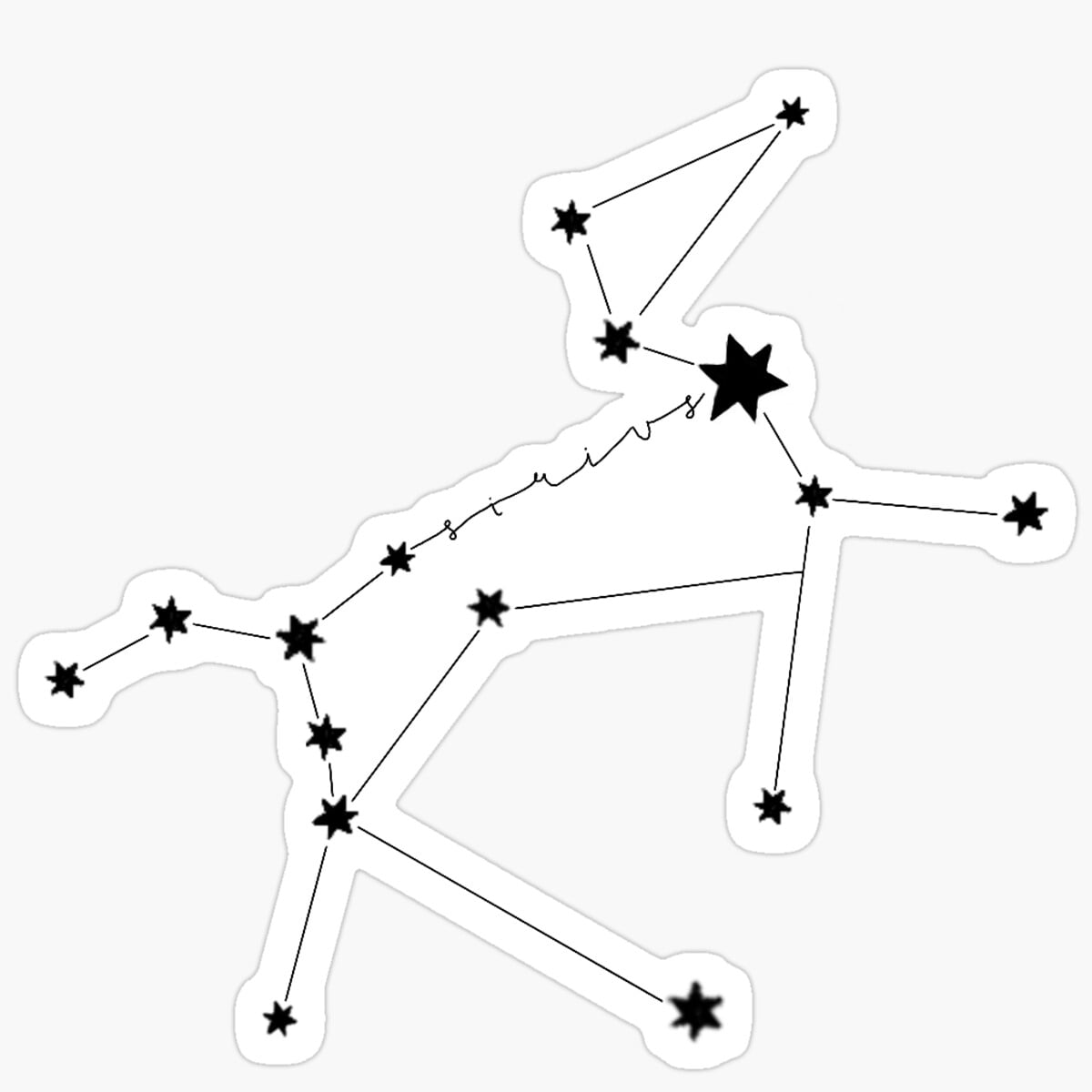 Kira Sticker - Sirius Sticker, Funny Waterproof Decal For Pet Lovers ...