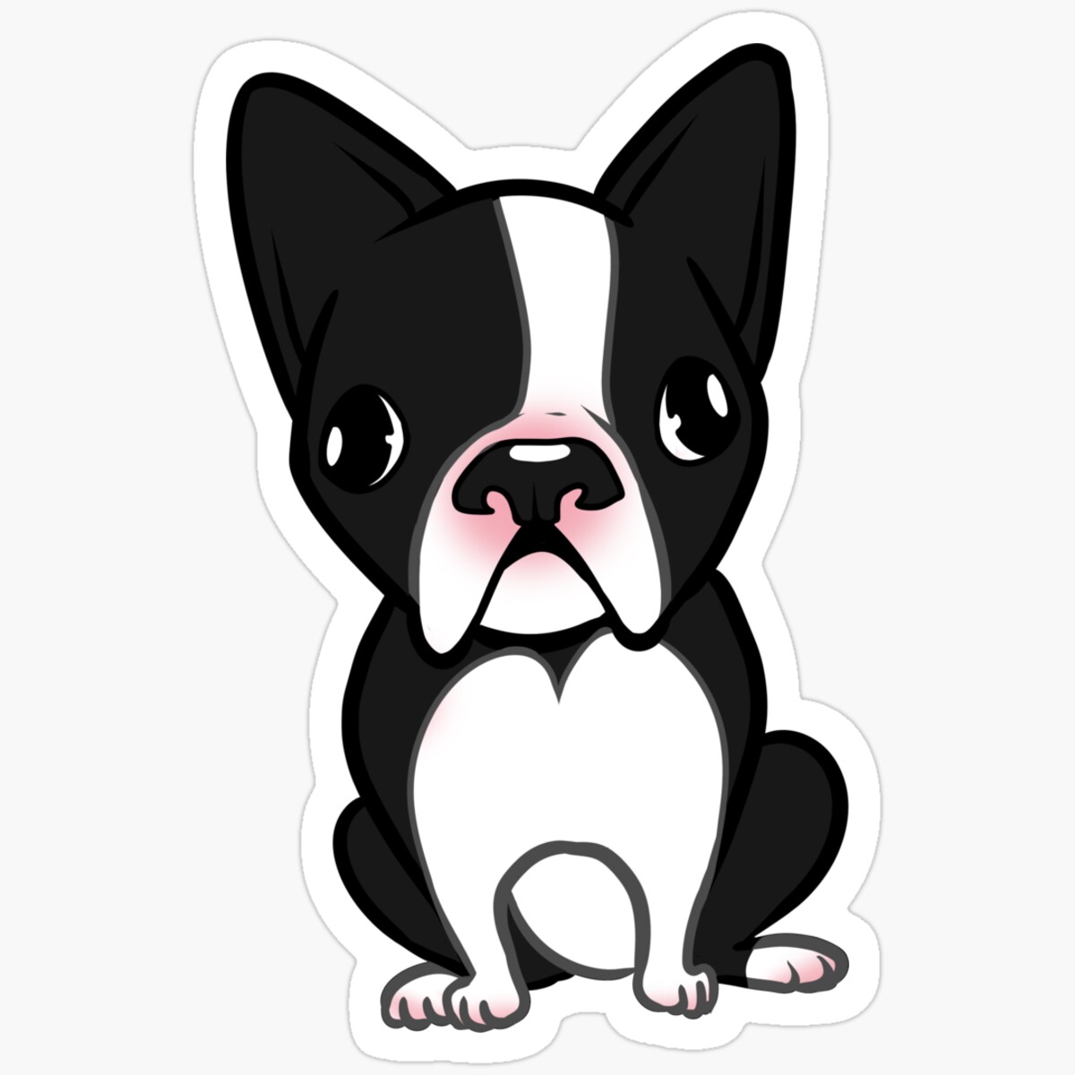 Kira Sticker - Sit! Good Boy! Sticker, Funny Waterproof Decal For Pet ...