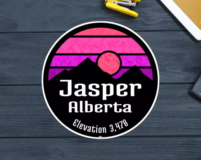 Kira Sticker With Ski Jasper Alberta Canada Skiing Decal Indoor Outdoor ...