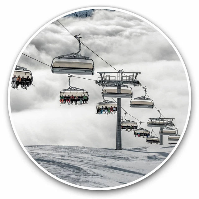 Kira Sticker With Ski Lifts Mayrhofen Austria Skiing Snow Sports Cool ...