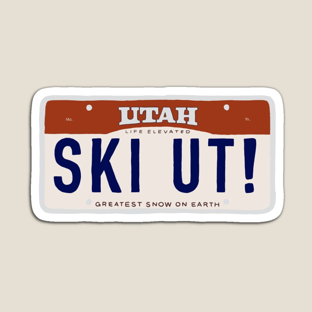 Kira Sticker With Ski Utah License Plate Sticker Sticker Decorative ...