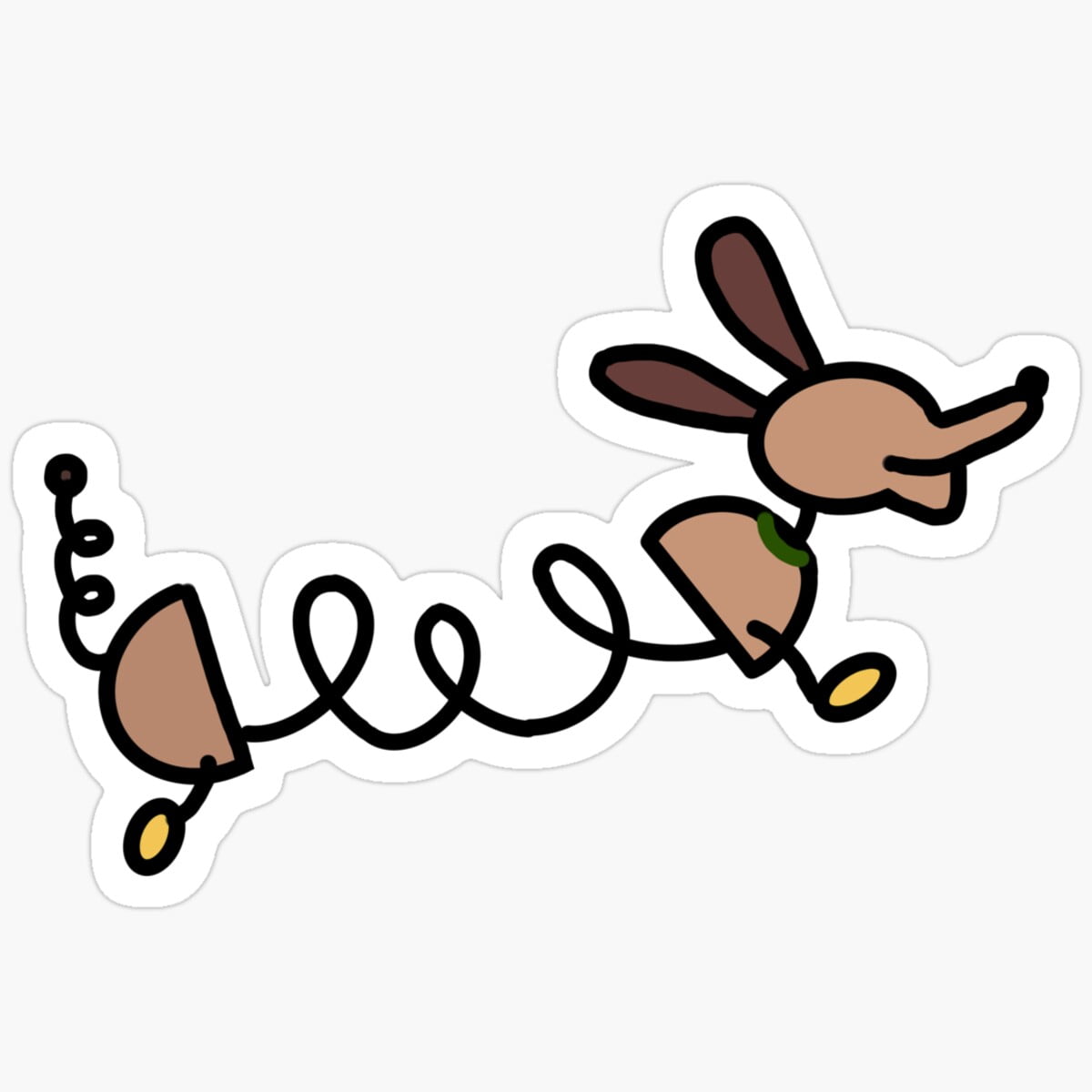 Kira Sticker - Slinky Dog Toy Design Sticker, Funny Waterproof Decal ...