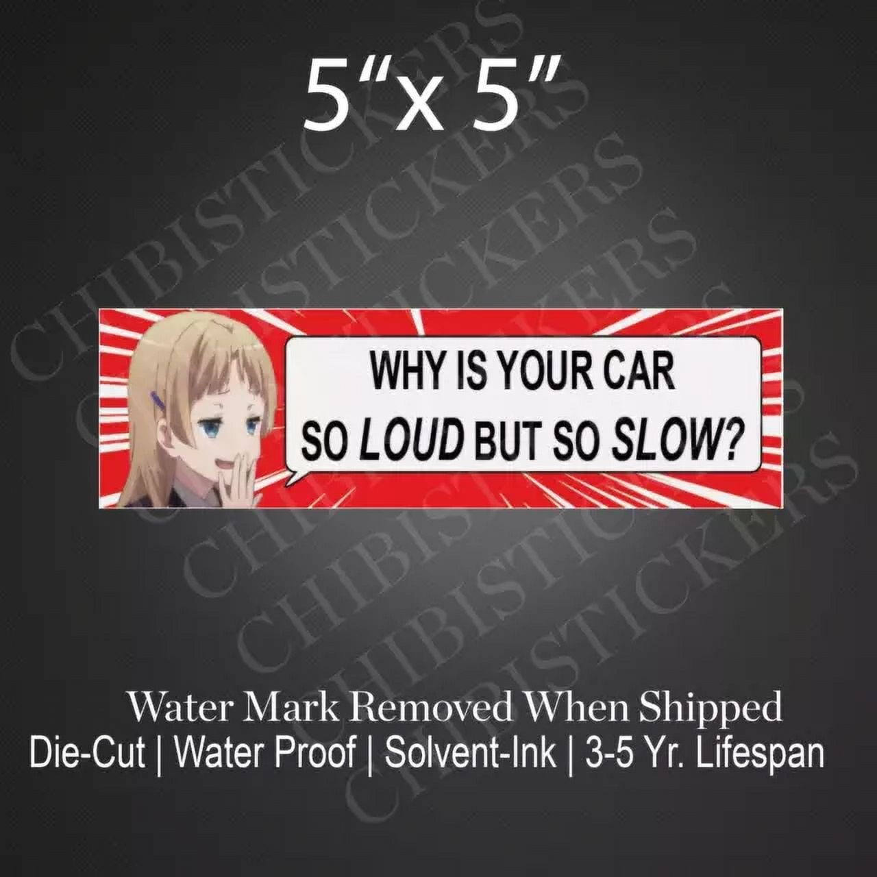 Kira Sticker With Why So Slow! Funny Jdm Vinyl Slap Sticker Waterproof ...