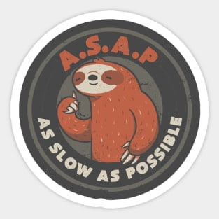Kira Sticker With As Slow As Possible - Lazy Cute Funny Sloth Gift ...