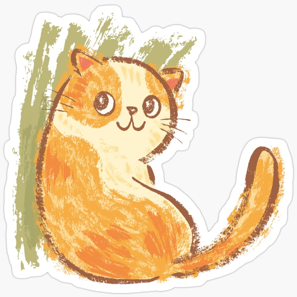 Kira Sticker - Smile Of Fat Cat Gift For You - Phone Stickers ...