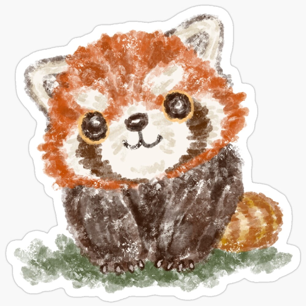 Kira Sticker - Smiling Red Panda Gift For You - Phone Stickers ...
