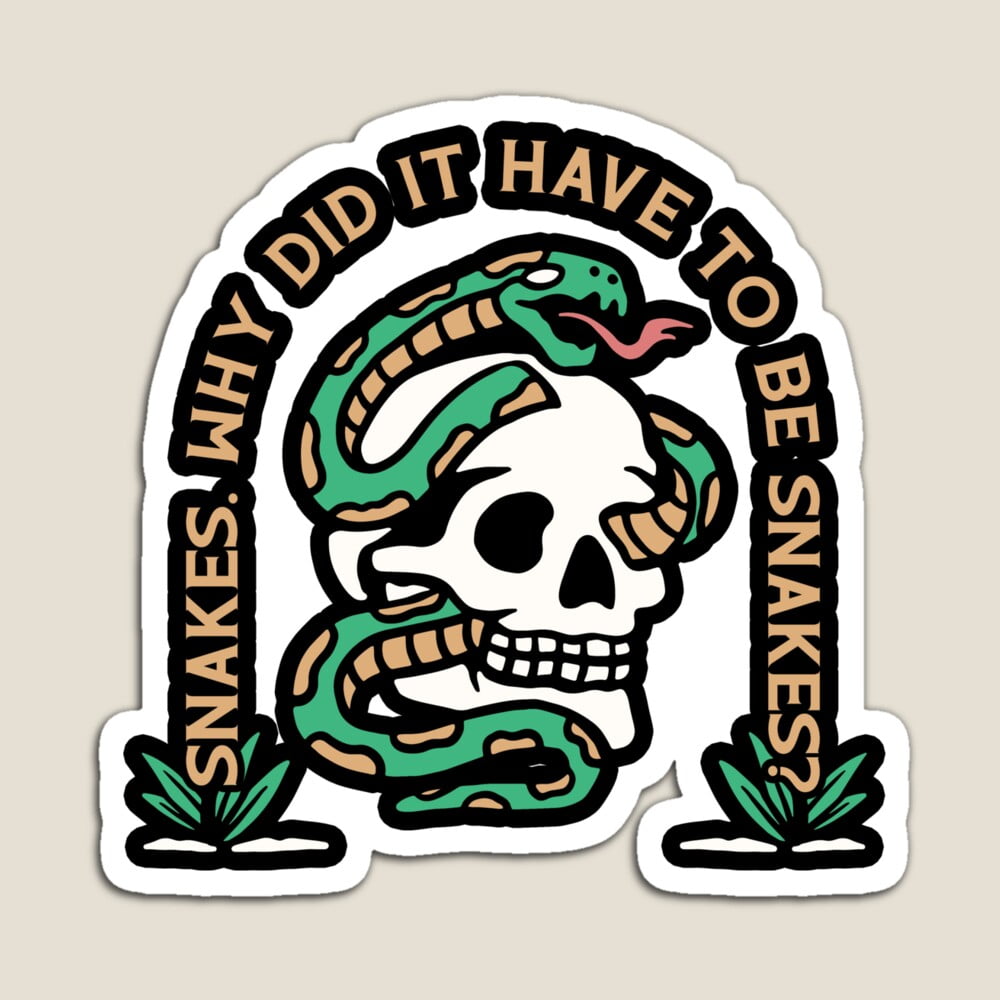 Kira Sticker With Why Did It Have To Be Snakes? Sticker Decorative ...