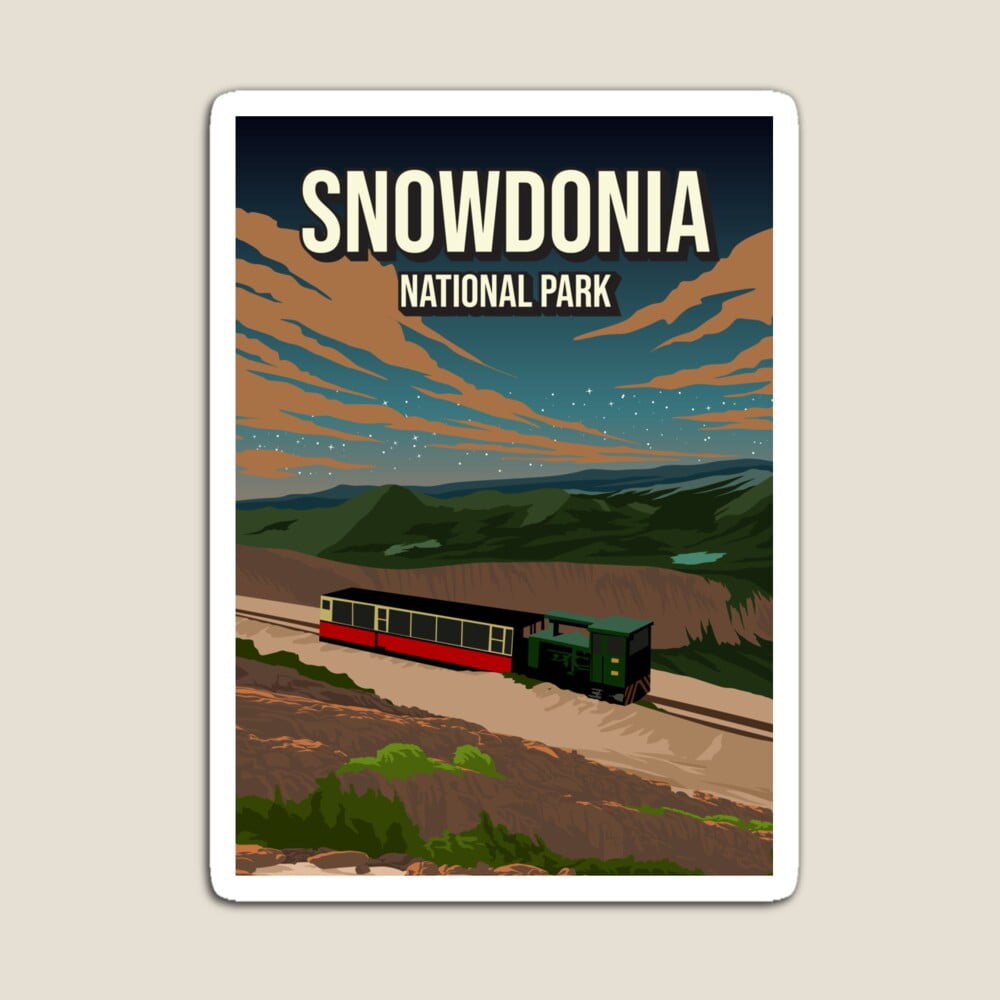 Kira Sticker With Snowdonia England National Park Train Poster ...