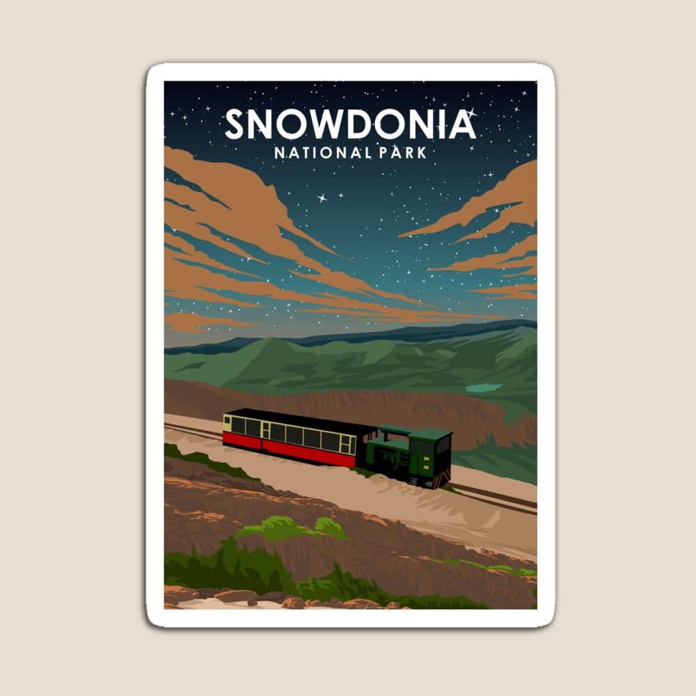 Kira Sticker With Snowdonia National Park Wales Uk Travel Poster At ...