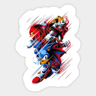 Kira Sticker With Sonic Sticker & Abstract, Colorful, Game, Gamer ...