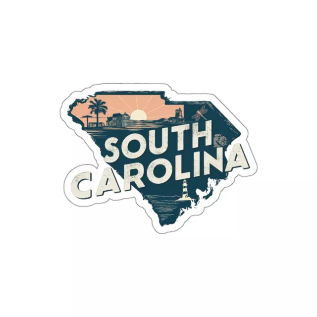 Kira Sticker With South Carolina State Vinyl Outline Design United ...