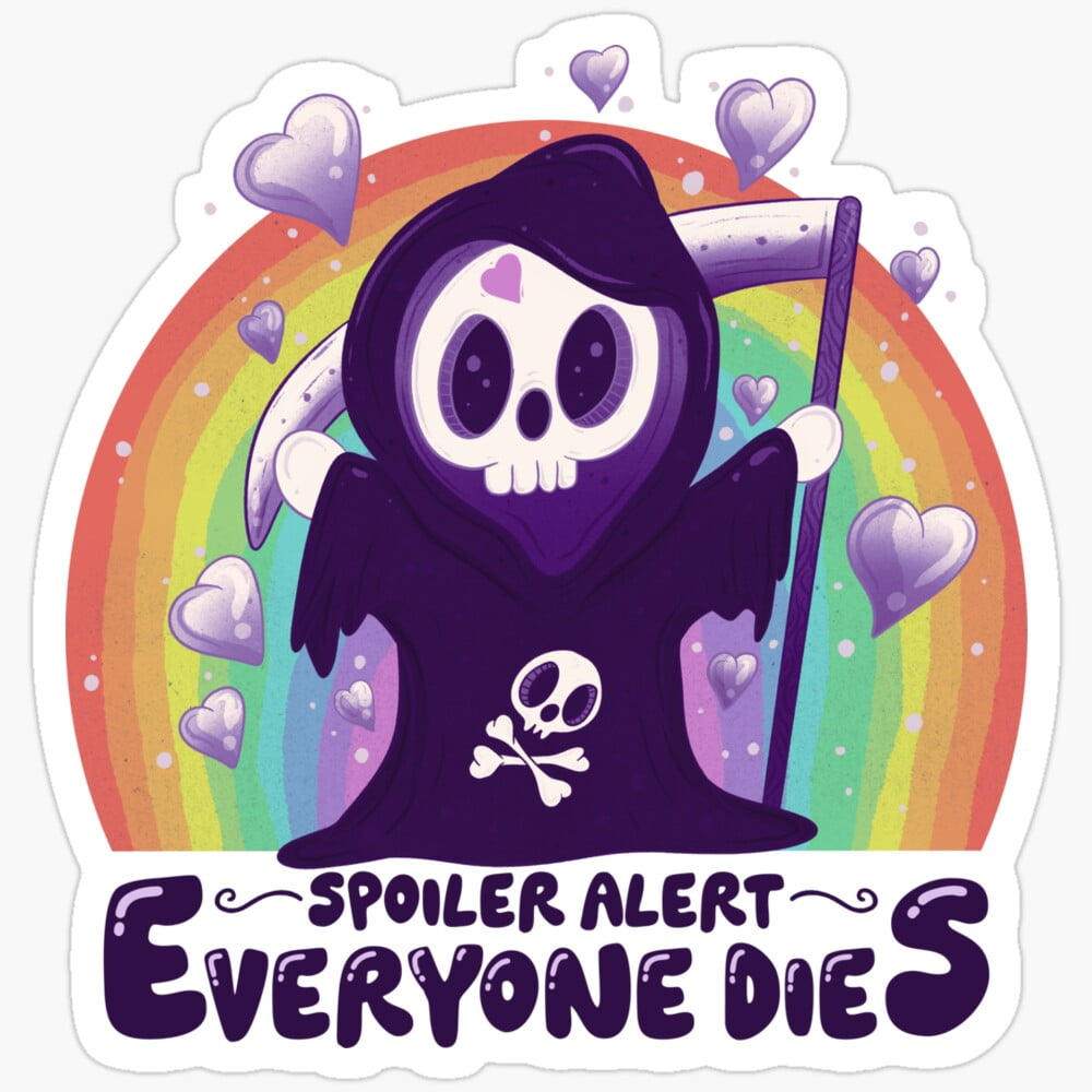 Kira Sticker - Spoiler Alert: Everyone Dies - Phone Stickers ...