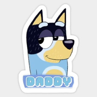 Kira Sticker With Square Dog Daddy Bluey S For Kids, Bluey S Party ...